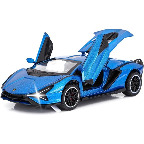 Toys | Kids Blue Lambo Sian Fkp3 Metal Model Car With Light And Sound ...